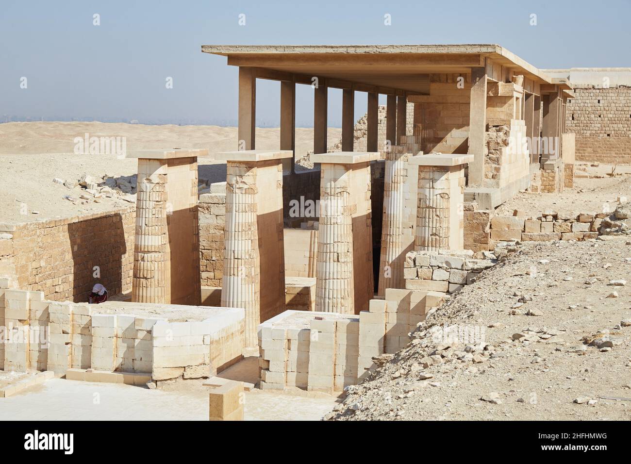 The Colonnade Entrance to Djoser's Step Pyramid Stock Photo - Alamy