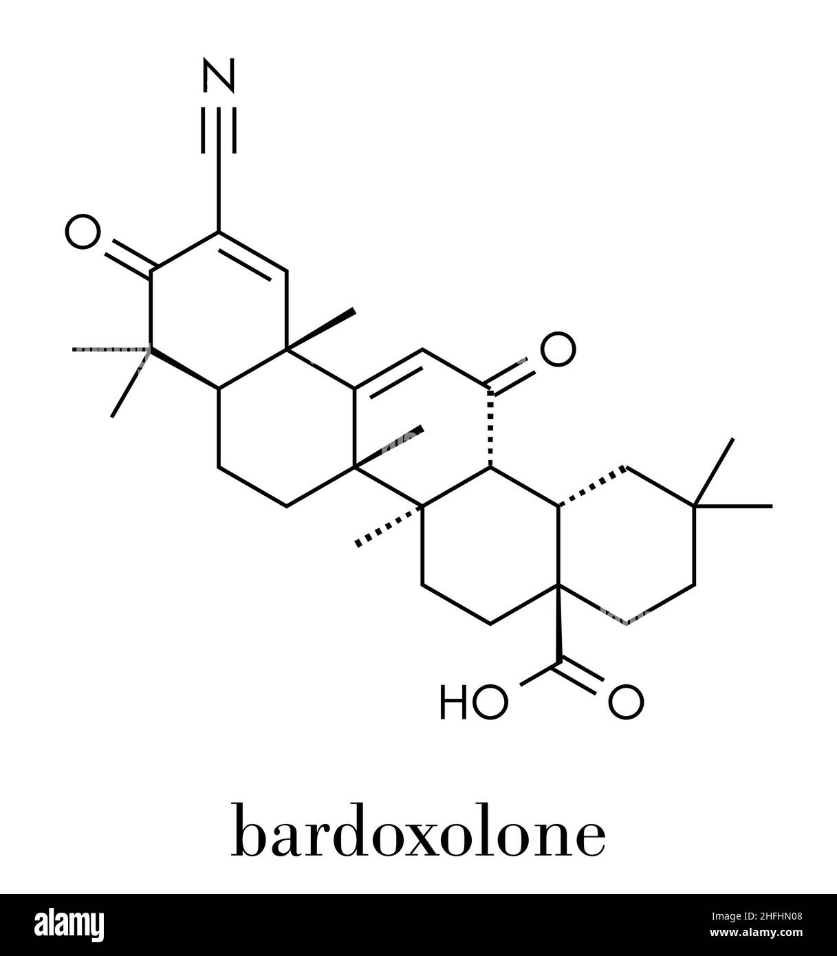 Bardoxolone drug molecule. Skeletal formula Stock Vector Image & Art ...