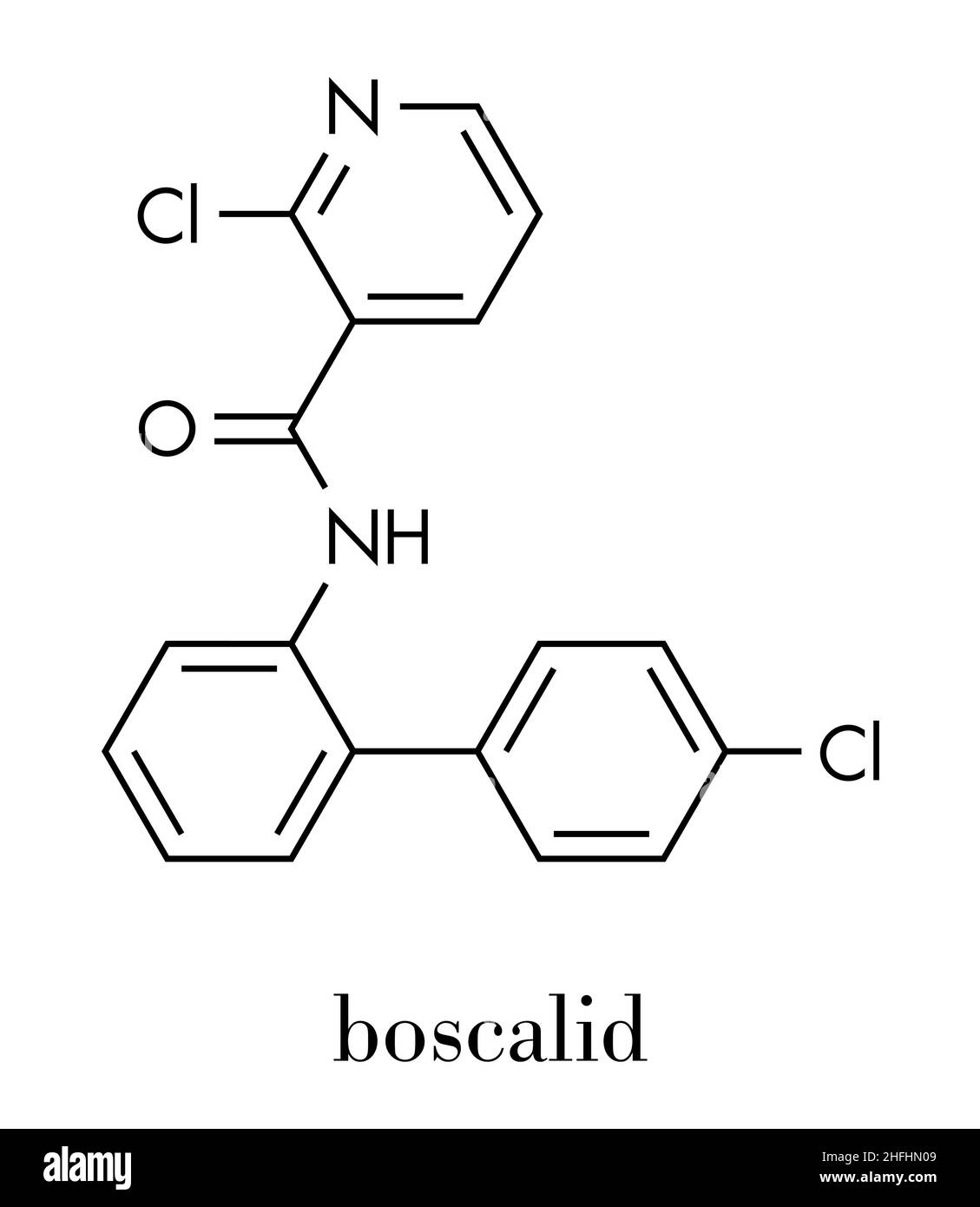 Boscalid fungicide molecule. Skeletal formula Stock Vector Image & Art ...