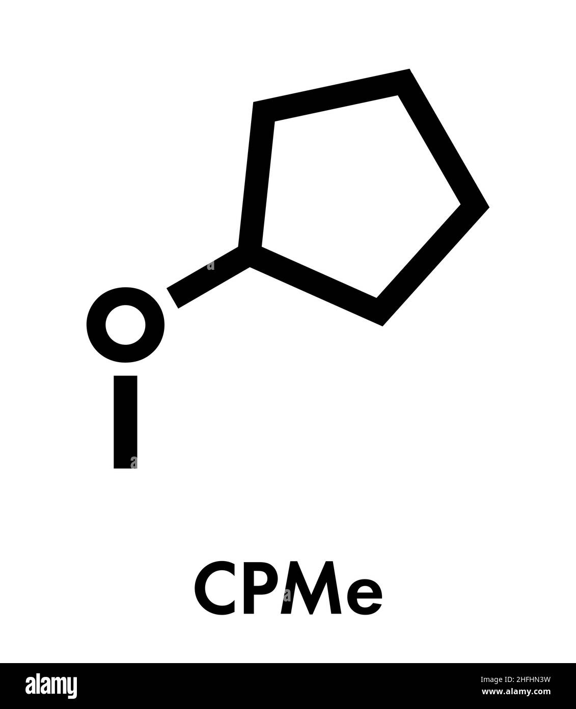 Cyclopentyl methyl ether solvent molecule Skeletal formula Stock Vector ...