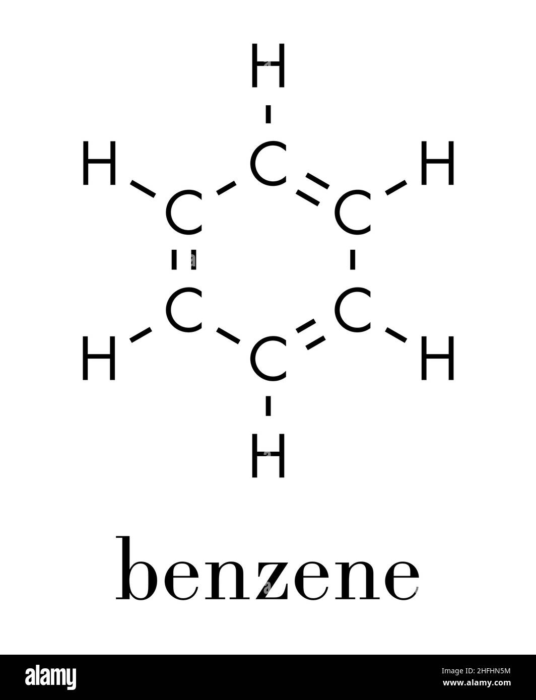 Benzene line structure Cut Out Stock Images & Pictures - Alamy