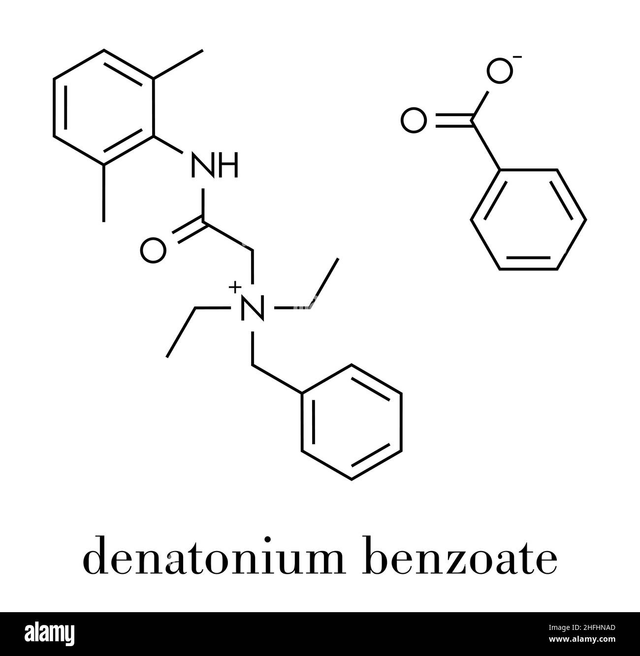 Denatonium benzoate bittering agent. Skeletal formula Stock Vector ...