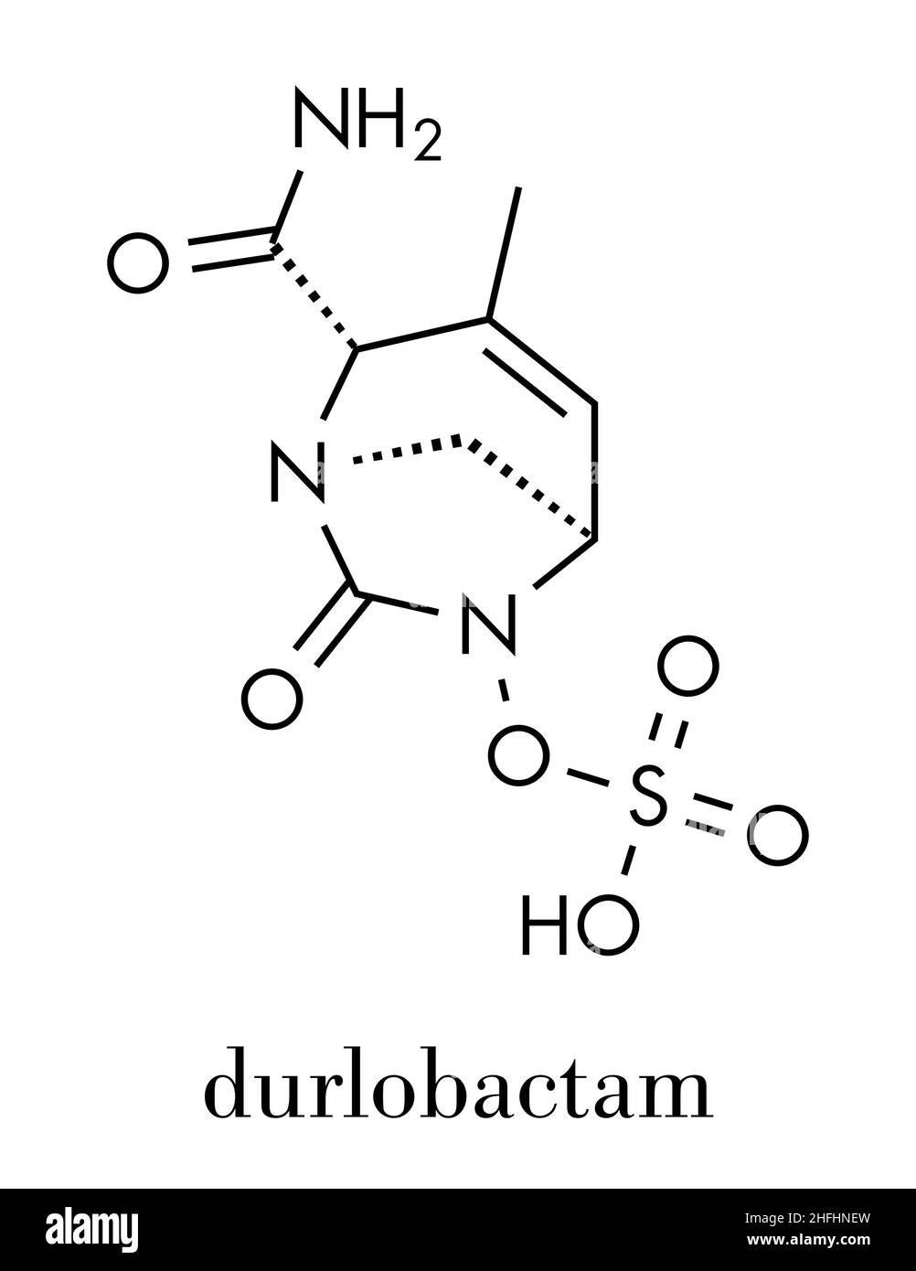 Durlobactam antibiotic drug molecule. Skeletal formula Stock Vector ...