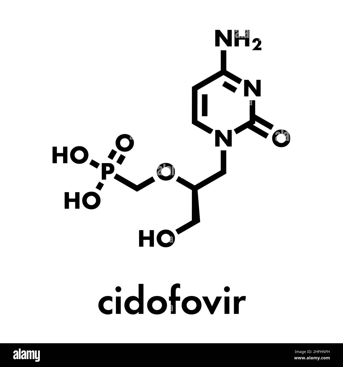 Cidofovir cytomegalovirus (CMV, HCMV) drug molecule. Can probably also ...