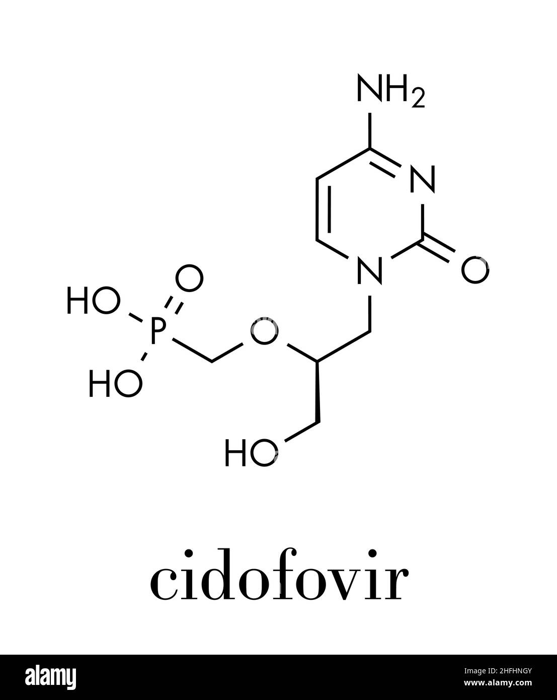 Cidofovir cytomegalovirus (CMV, HCMV) drug molecule. Can probably also ...
