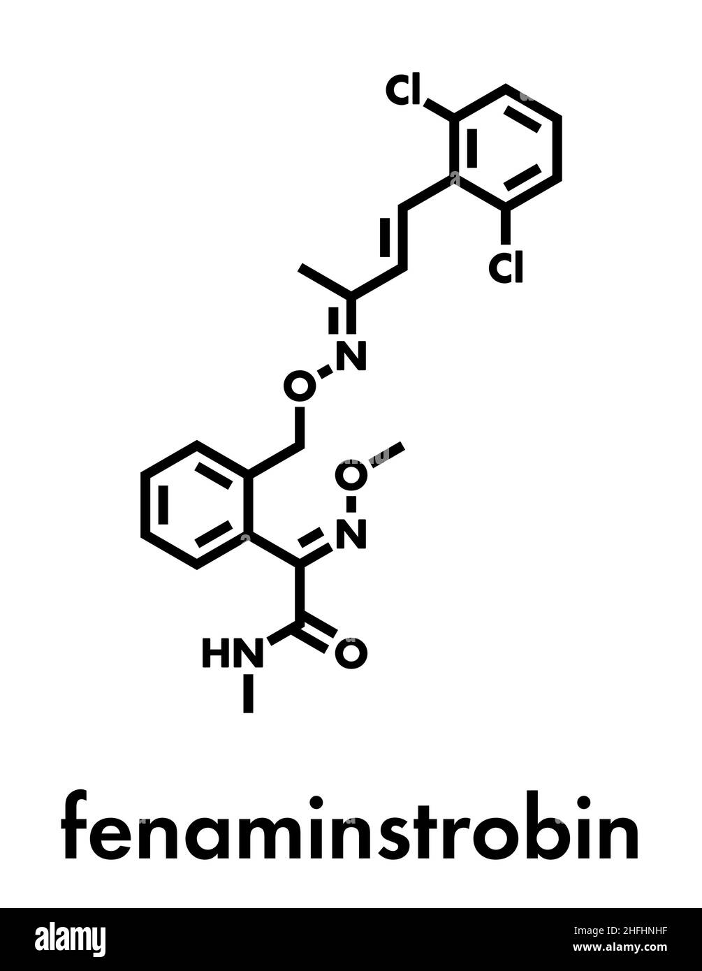 Fenaminstrobin fungicide molecule. Skeletal formula Stock Vector Image ...