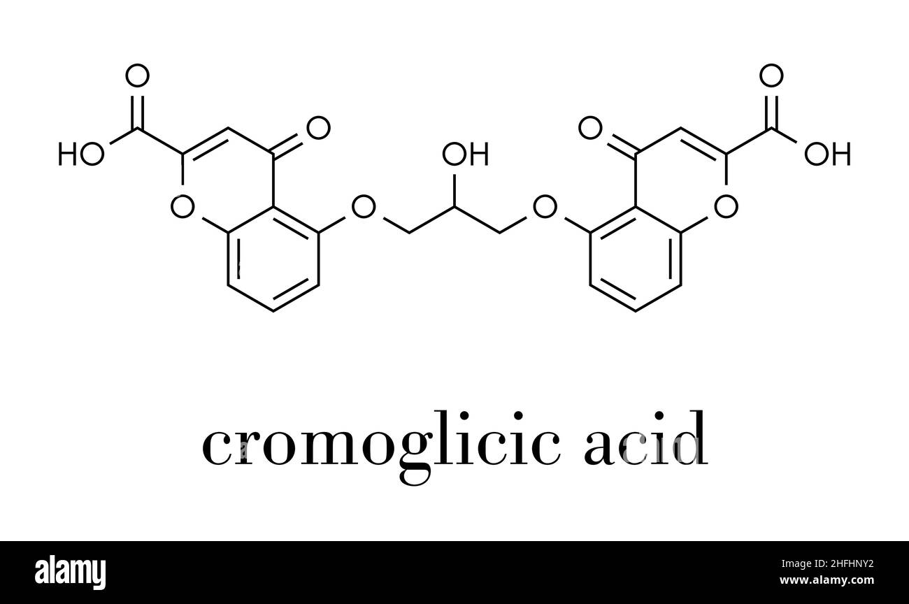 Cromoglicic acid (cromolyn, cromoglycate) asthma and allergy drug ...