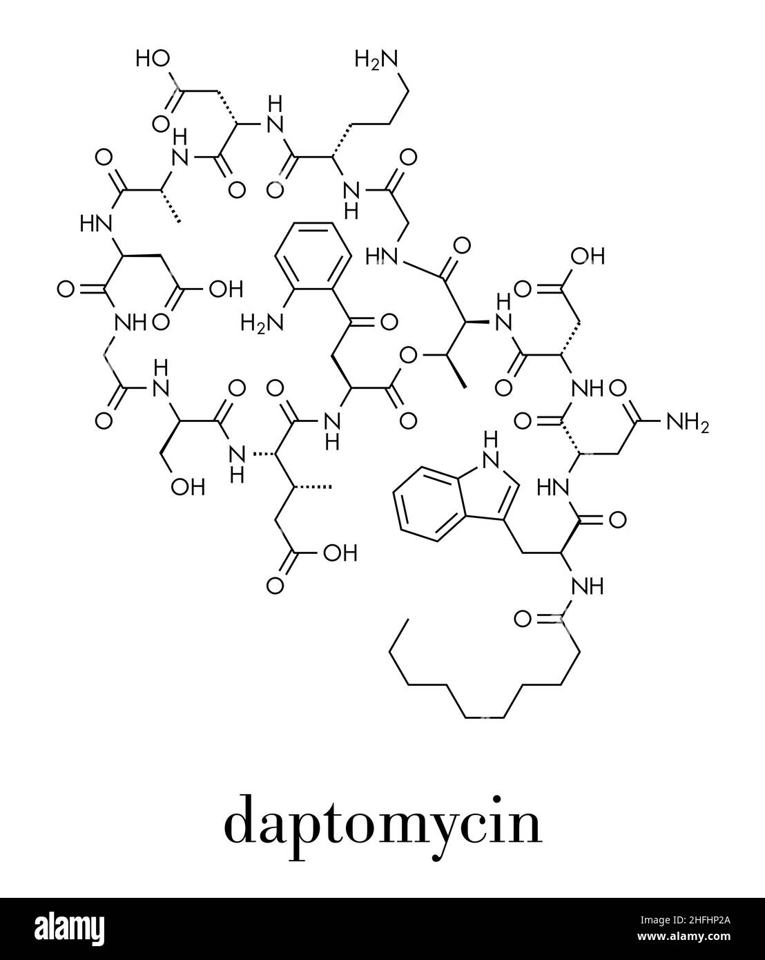 Daptomycin antibiotic drug Stock Vector Images - Alamy