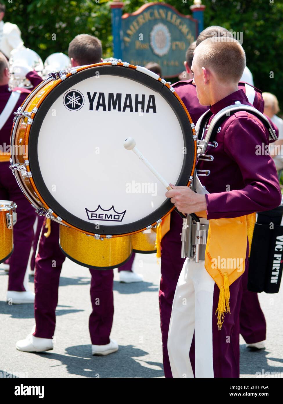 Drummers At a parade Stock Photo - Alamy