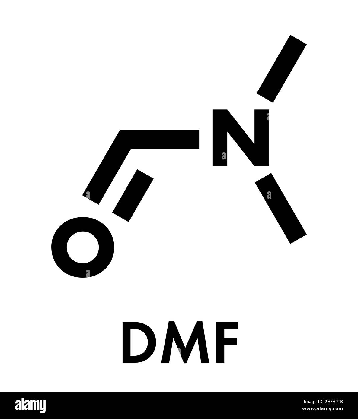 Dimethylformamide (DMF) chemical solvent molecule. Skeletal formula Stock Vector Image & Art - Alamy