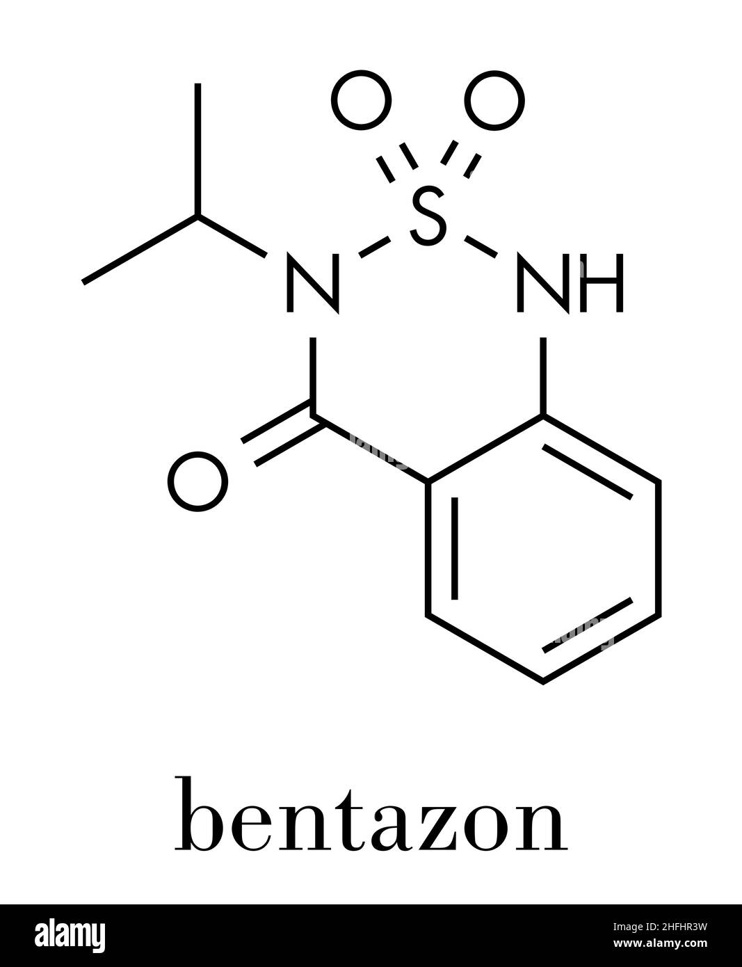 Bentazon herbicide molecule. Skeletal formula Stock Vector Image & Art ...