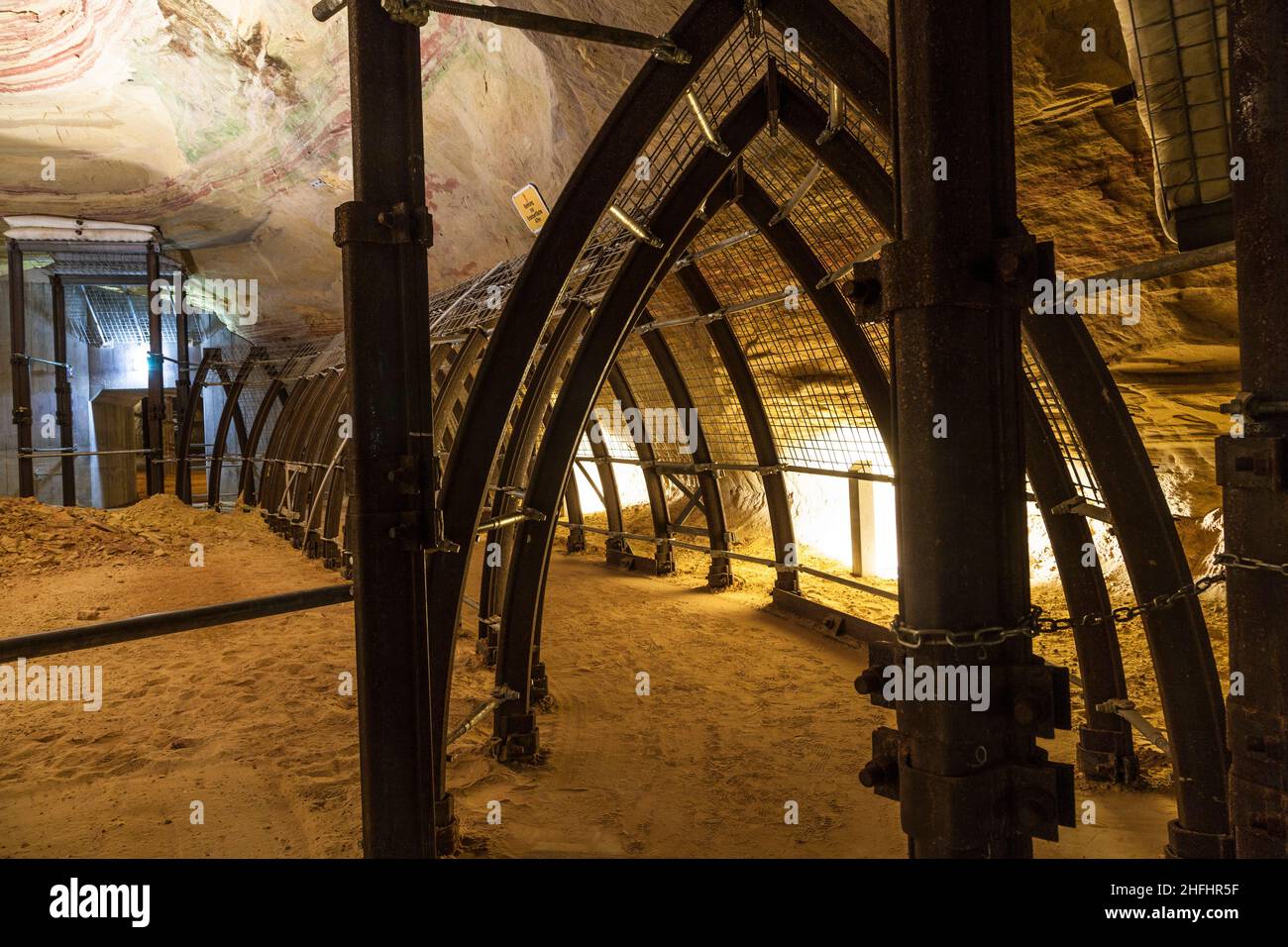 famous Schlossberghoehle,hand made mine made of sandstone in Homberg ...