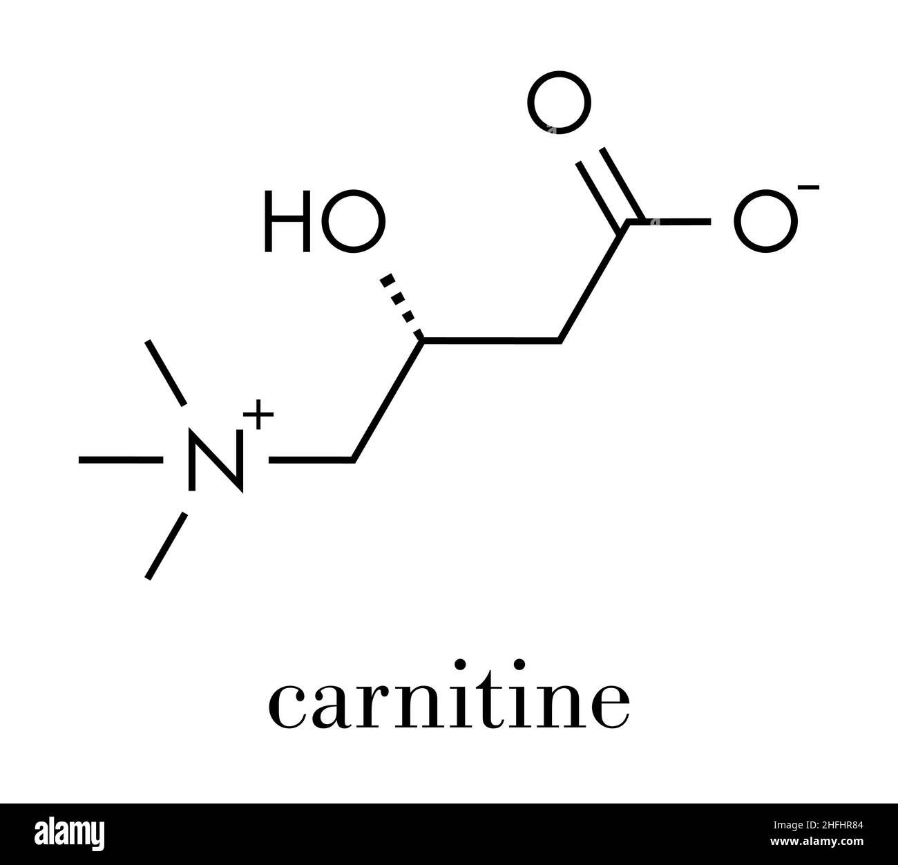 Carnitine food supplement molecule. Skeletal formula Stock Vector Image ...