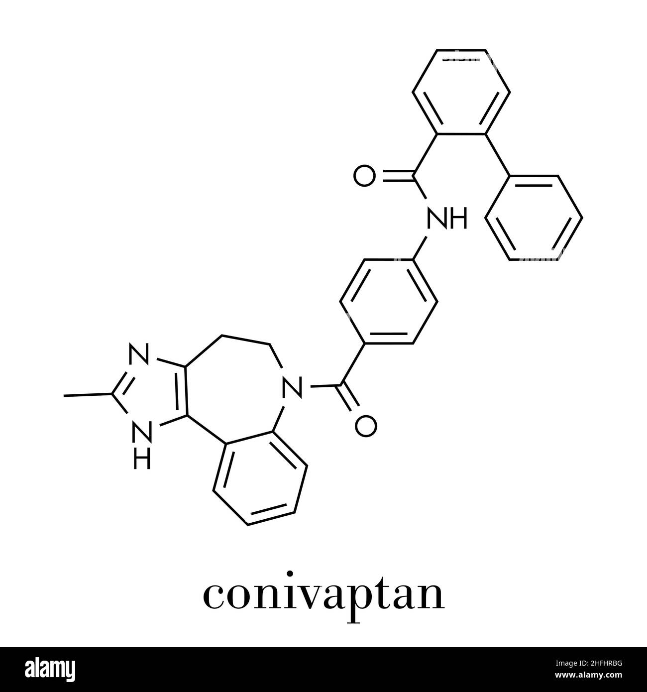 Conivaptan hyponatremia drug molecule. Inhibitor of vasopressin ...