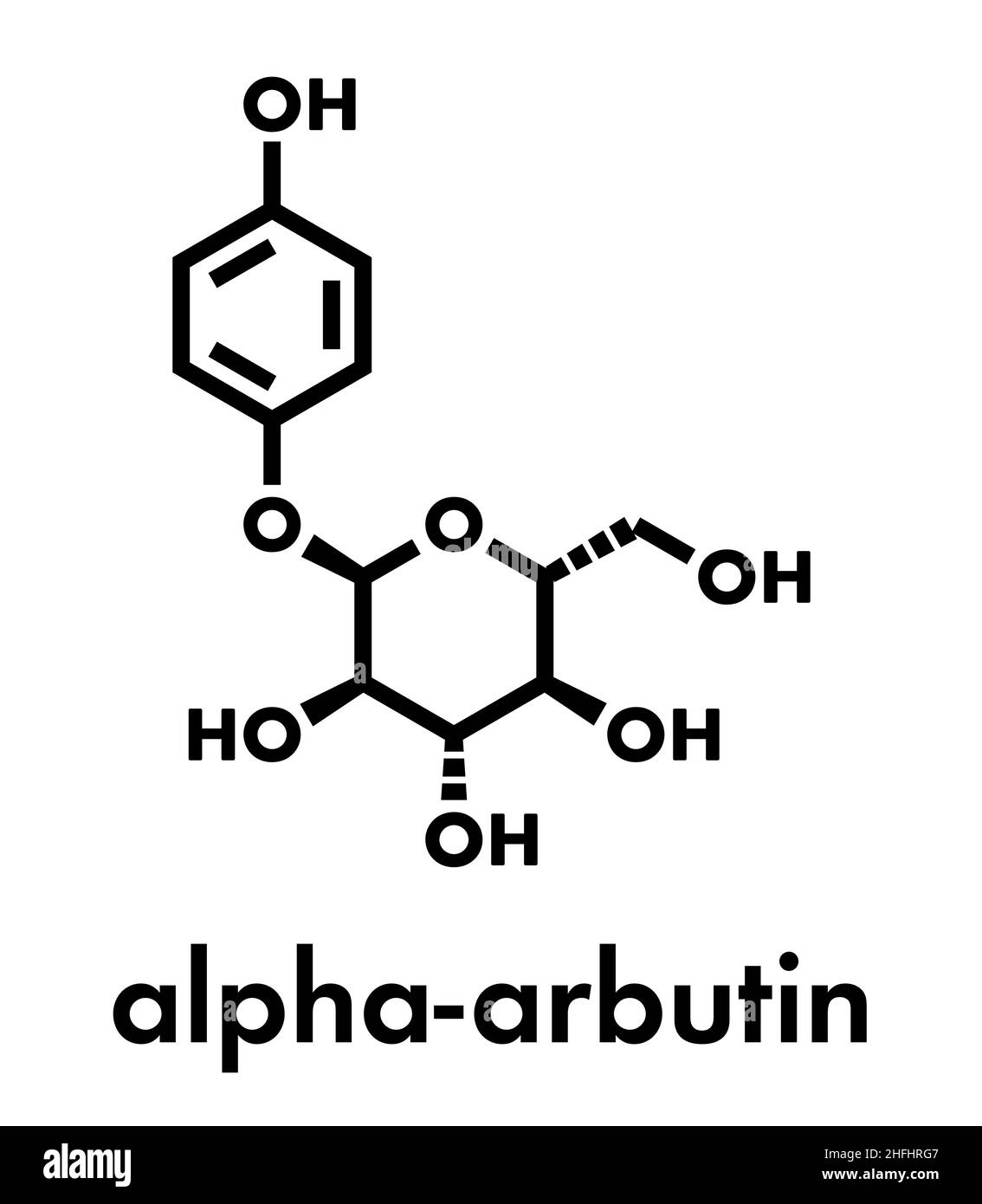 Alpha-arbutin molecule. Skeletal formula Stock Vector Image & Art - Alamy