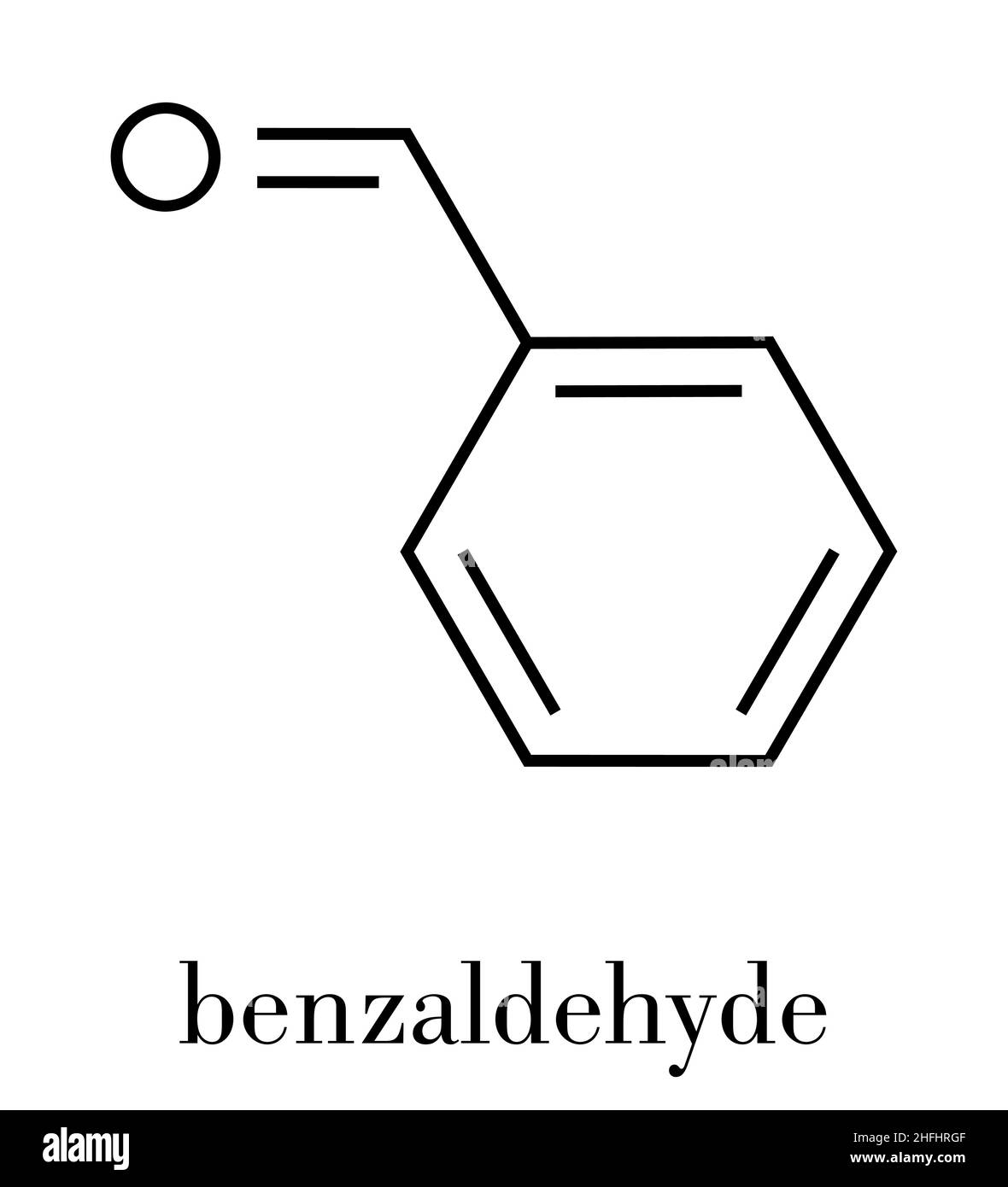 Benzaldehyde molecule Stock Vector Images - Alamy
