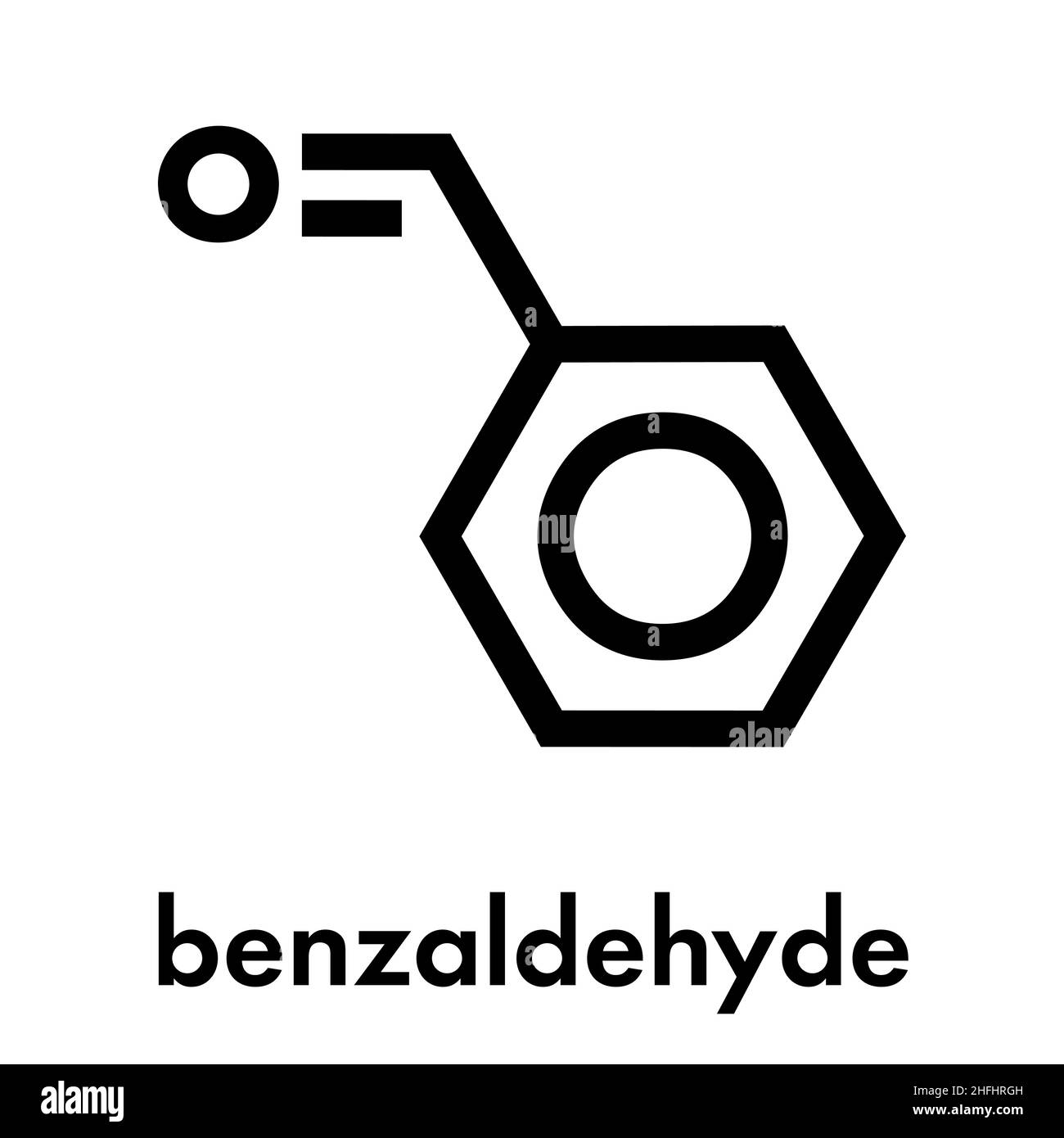 Benzaldehyde bitter almond odor molecule. Skeletal formula Stock Vector ... Benzaldehyde bitter almond odor molecule. Skeletal formula Stock Vector ...