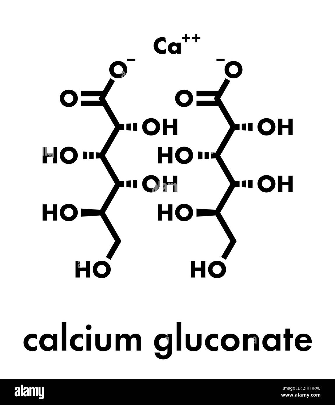 Calcium gluconate drug. Soluble form of Ca, used to treat magnesium ...