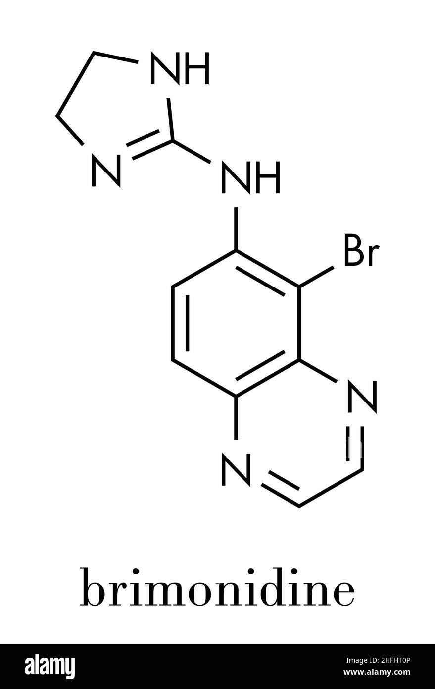 Brimonidine alpha2-adrenergic drug molecule. Used in treatment of open ...