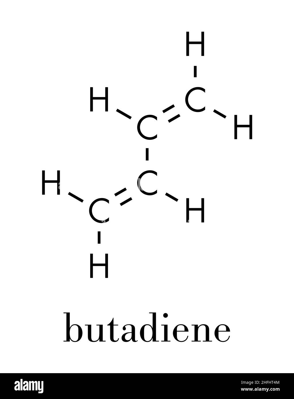 Butadiene (1,3-butadiene) synthetic rubber building block molecule ...