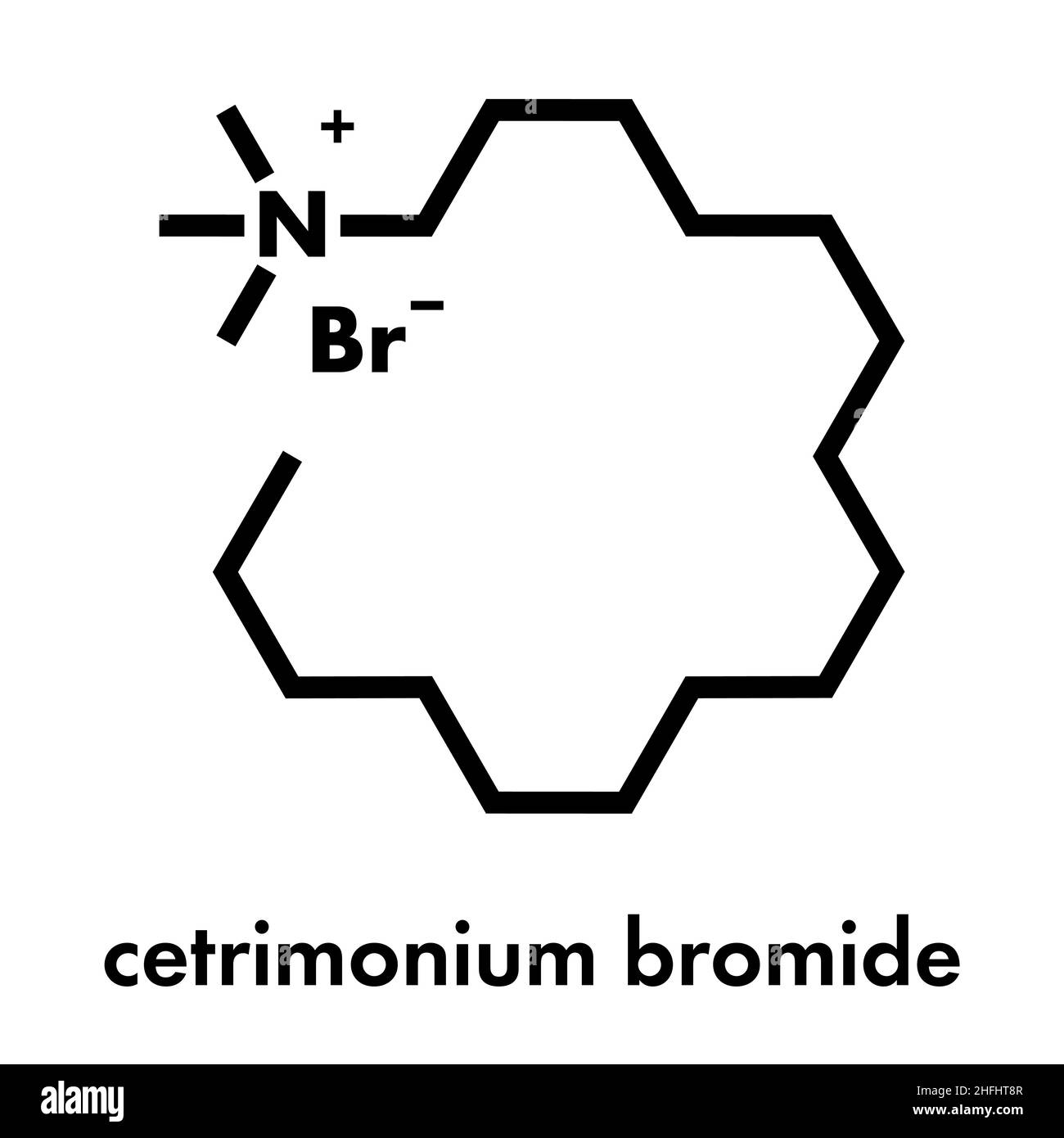 Cetrimonium Bromide Antiseptic Surfactant Molecule Skeletal Formula