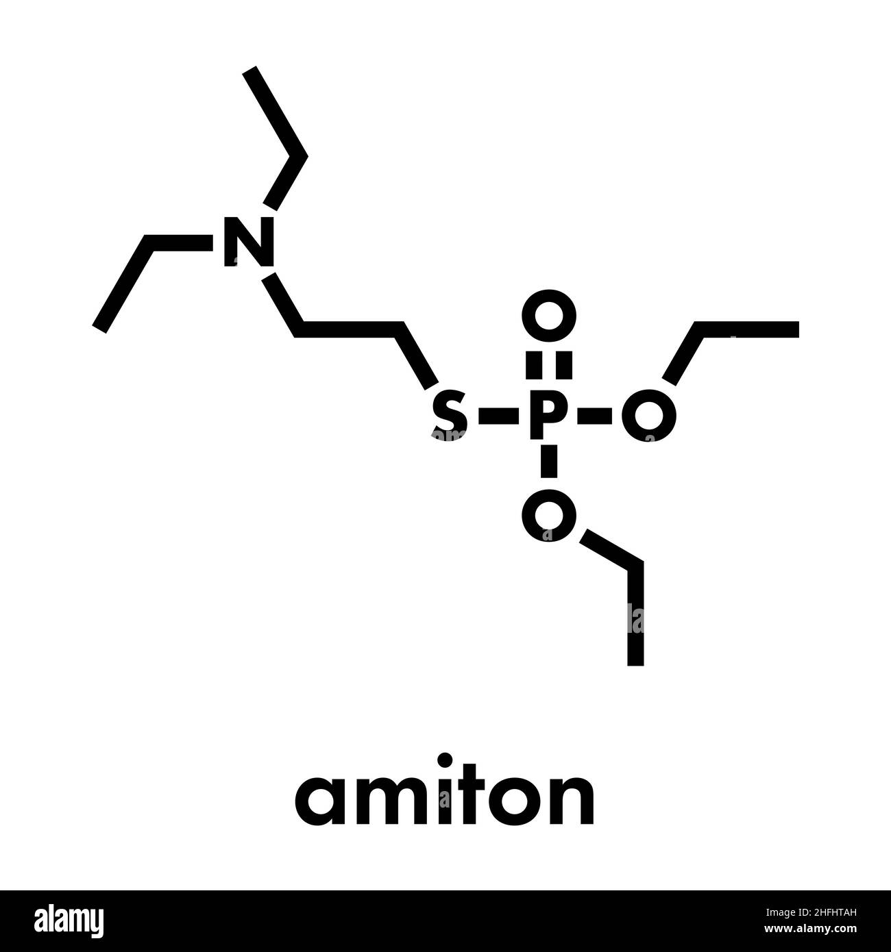 Amiton (VG) nerve agent molecule. Skeletal formula Stock Vector Image ...