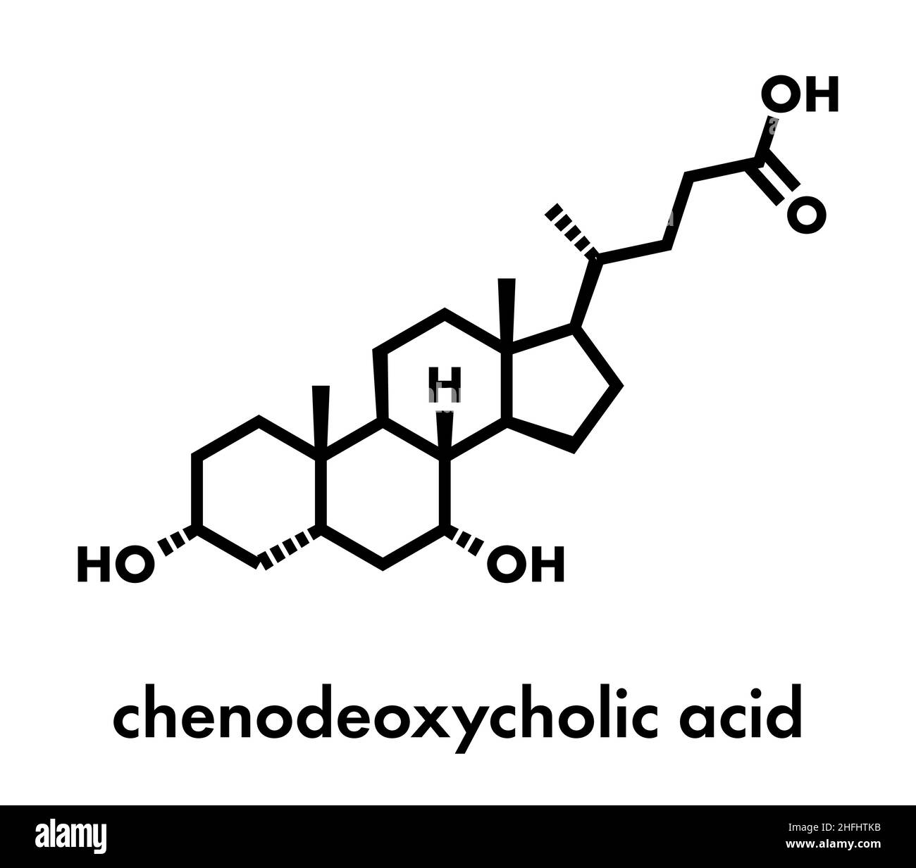 Chenodeoxycholic acid drug molecule. Skeletal formula Stock Vector Image & Art - Alamy