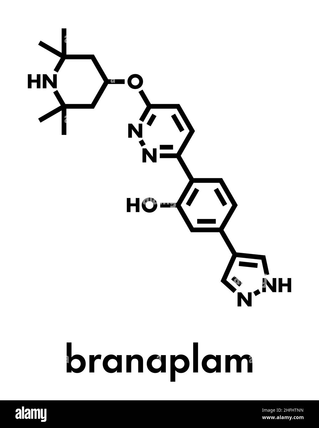 Branaplam SMA drug molecule. Skeletal formula Stock Vector Image & Art ...