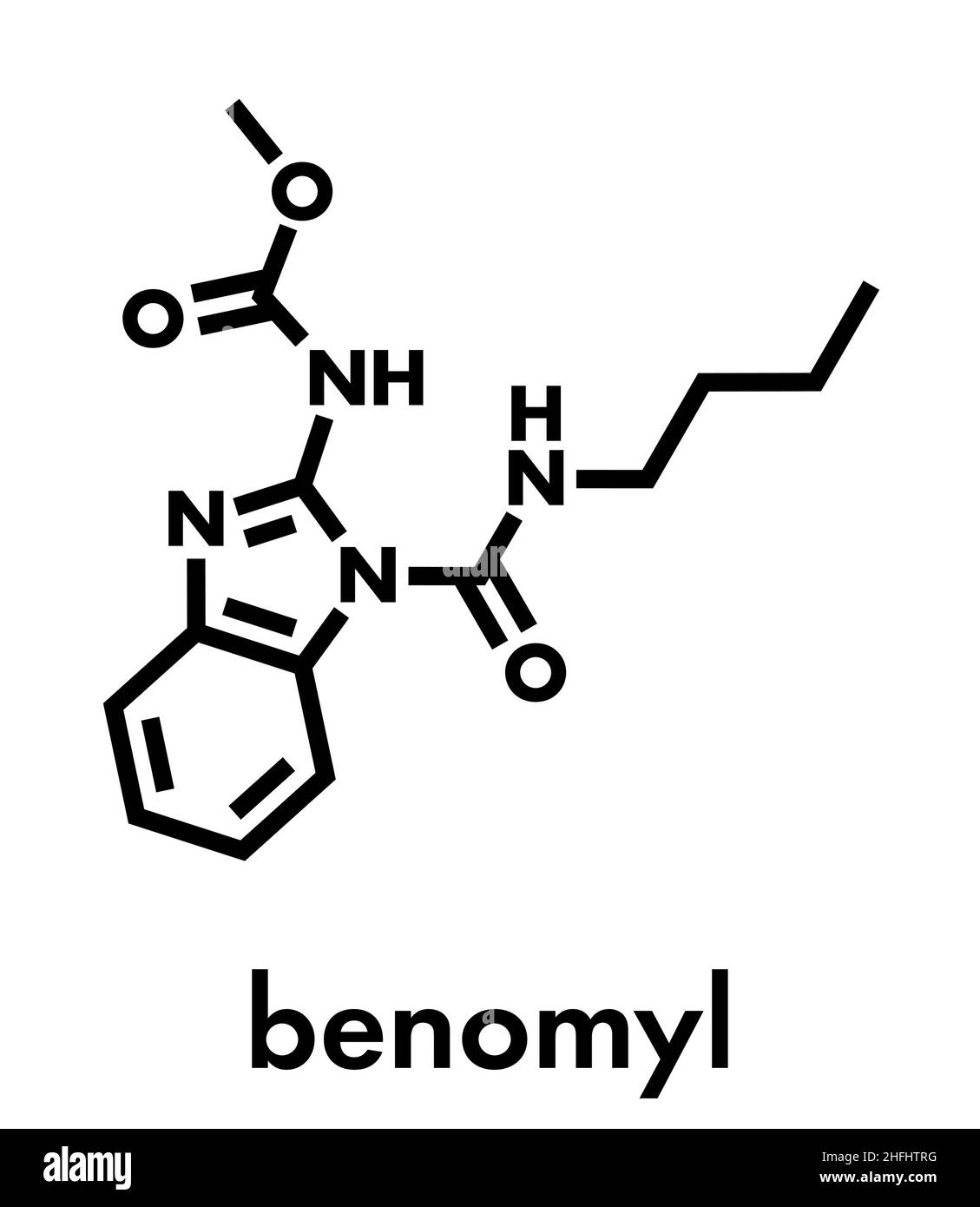 Benomyl fungicide molecule. Skeletal formula Stock Vector Image & Art ...