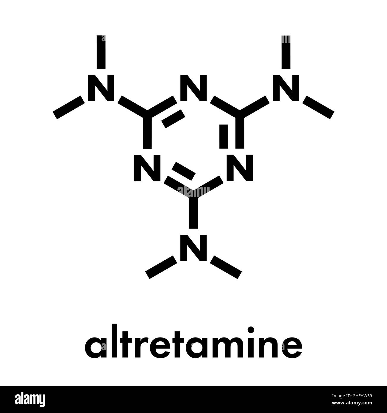 Altretamine cancer drug molecule. Skeletal formula Stock Vector Image ...