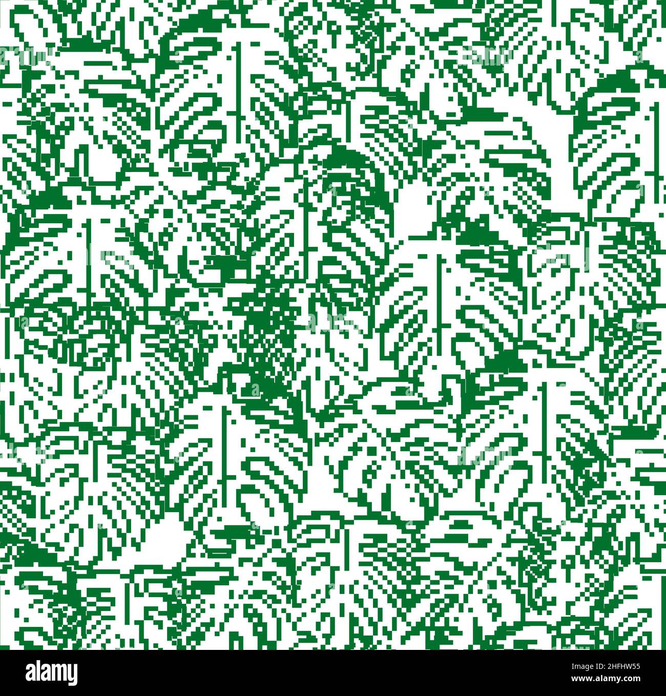 Monstera pattern pixel art. pixelated Palm leaves background. 8 bit ...