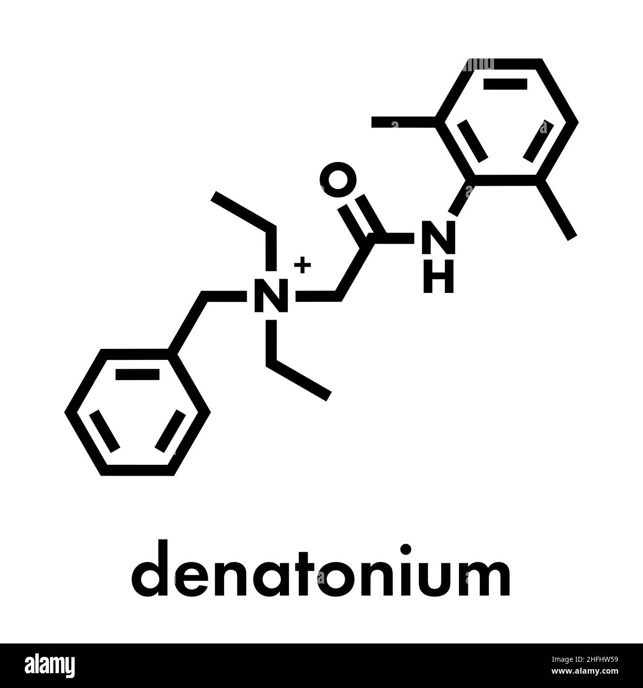 Denatonium bittering agent molecule. Skeletal formula Stock Vector ...