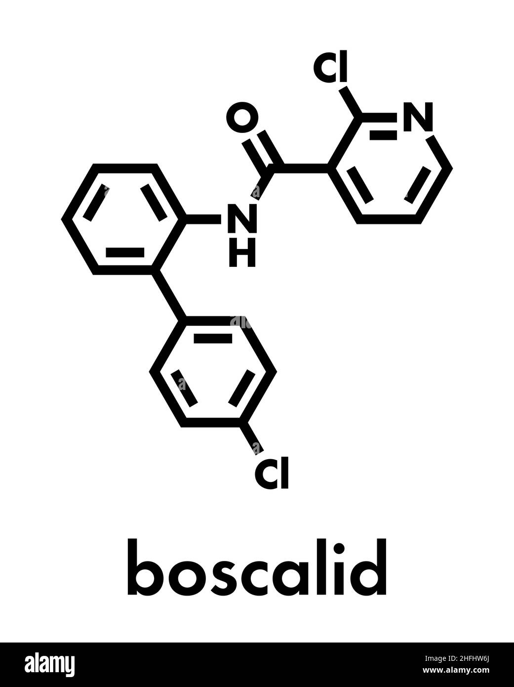 Boscalid fungicide molecule. Skeletal formula Stock Vector Image & Art ...