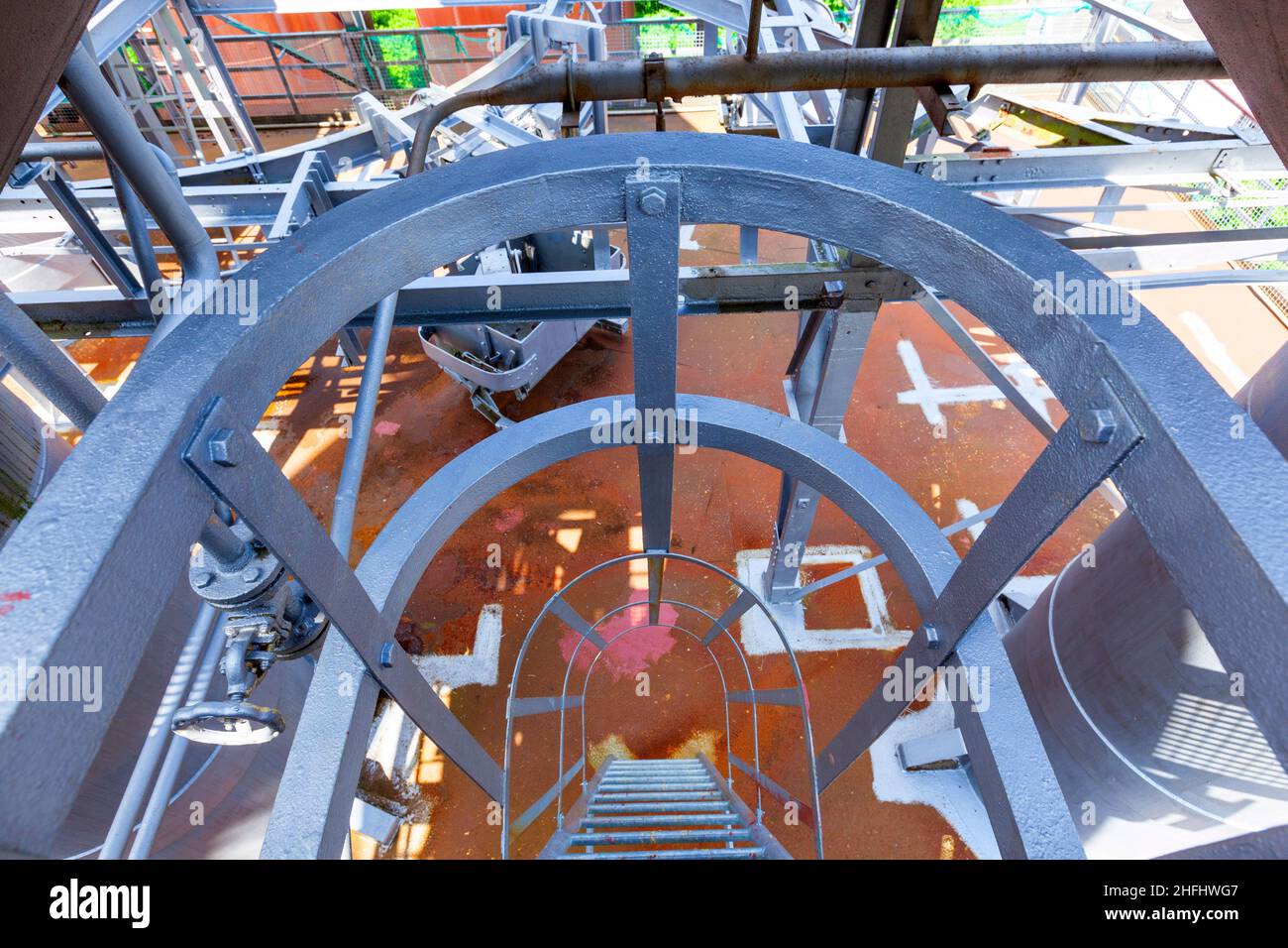 stairs in old iron works monuments from the late 20th century Stock ...