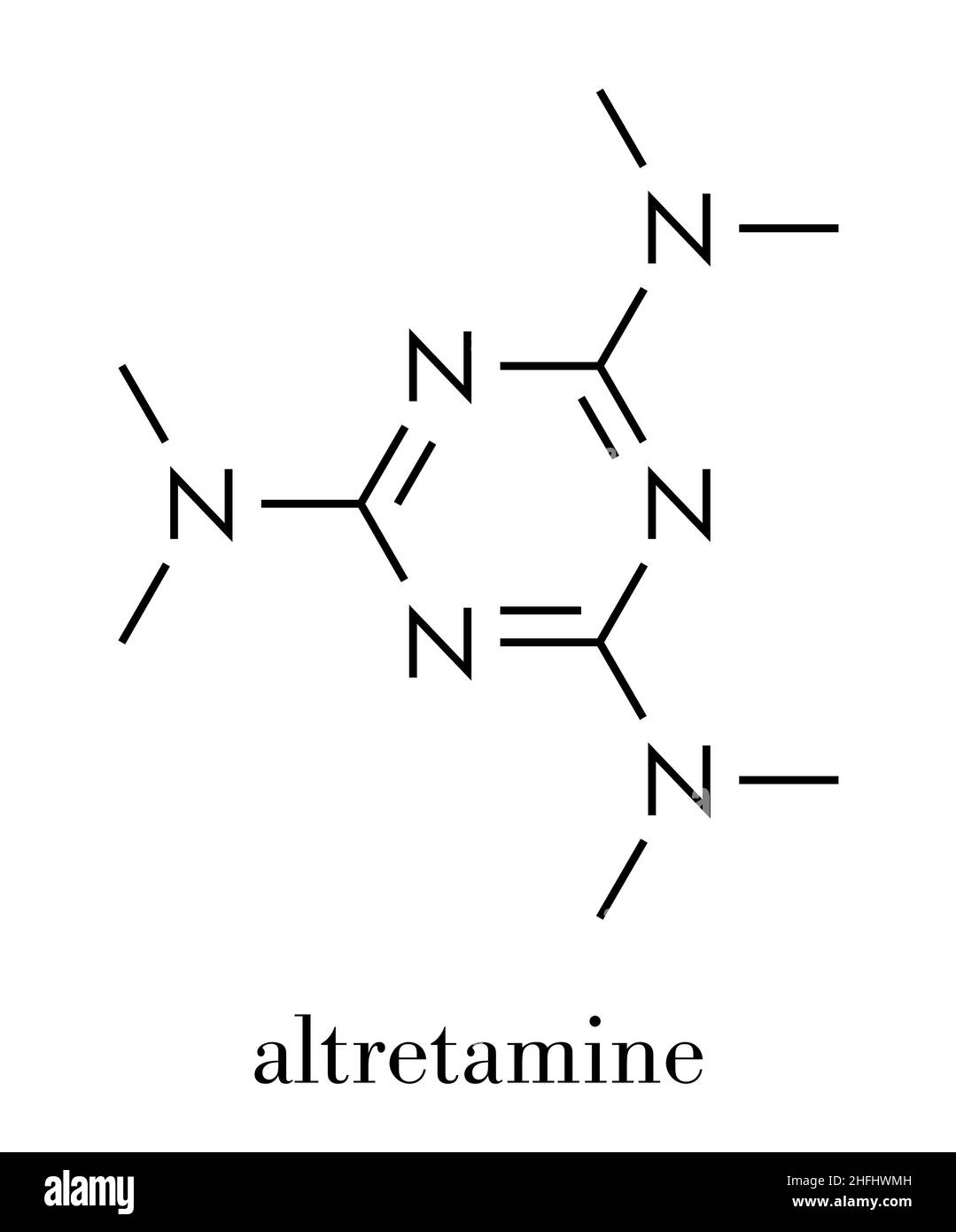 Altretamine cancer drug molecule. Skeletal formula Stock Vector Image ...