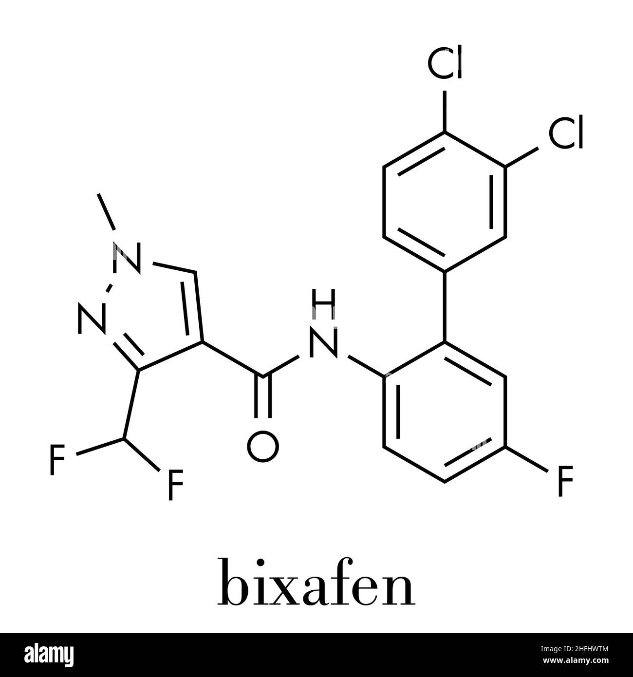 Bixafen fungicide molecule. Skeletal formula Stock Vector Image & Art ...