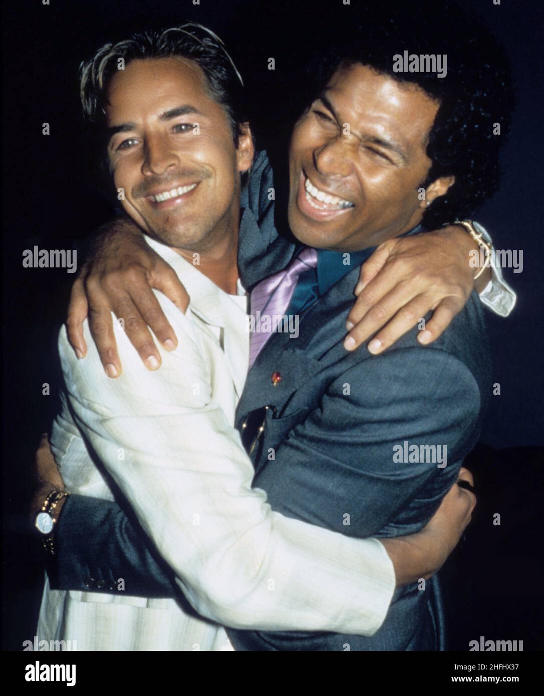 Don Johnson Philip Michael Thomas 1985 Photo by Adam Scull/PHOTOlink ...