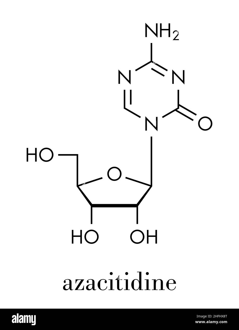Azacitidine (5-azacytidine) myelodysplastic syndrome drug molecule ...