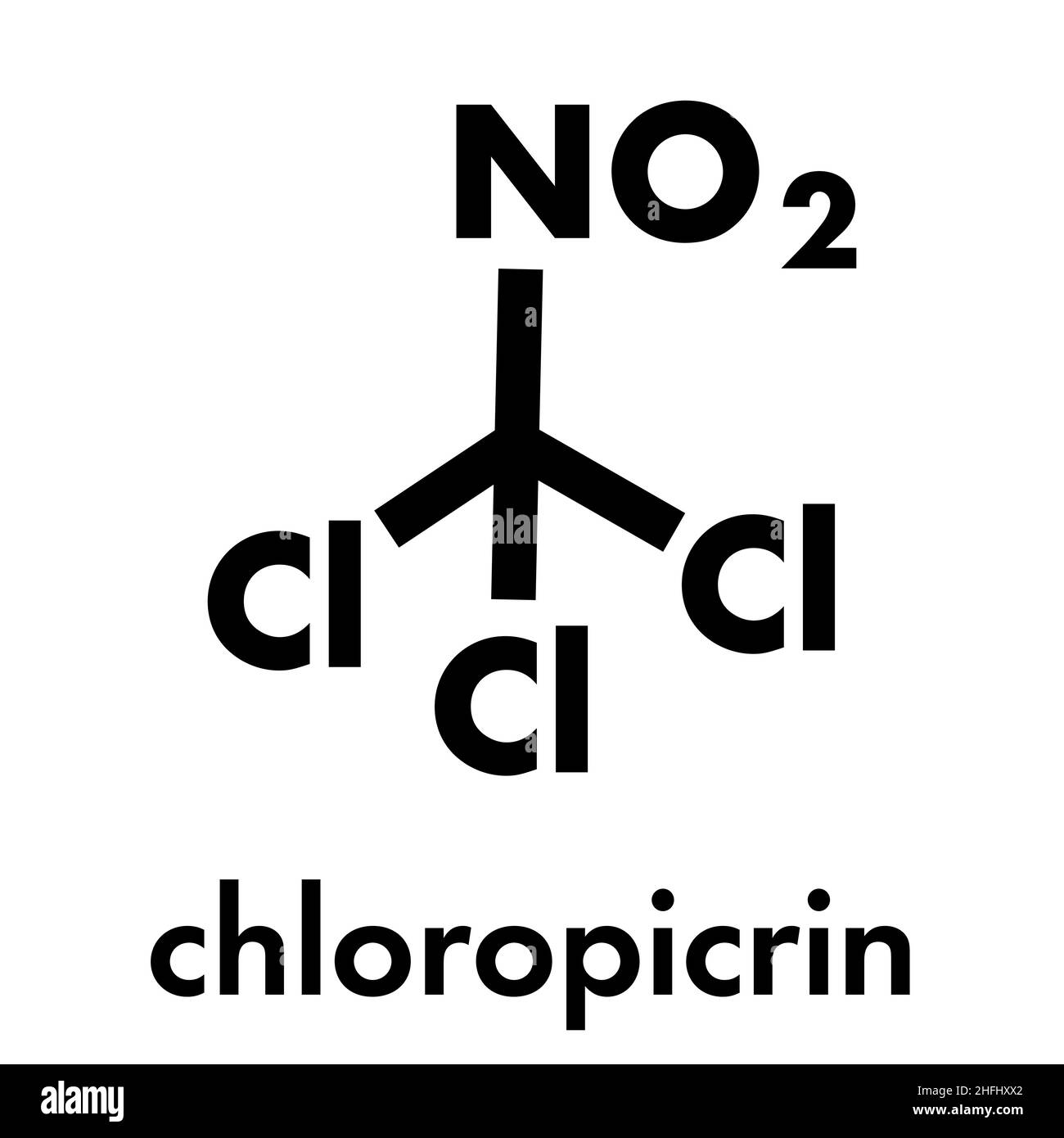 Chloropicrin soil fumigant molecule. Skeletal formula Stock Vector ...