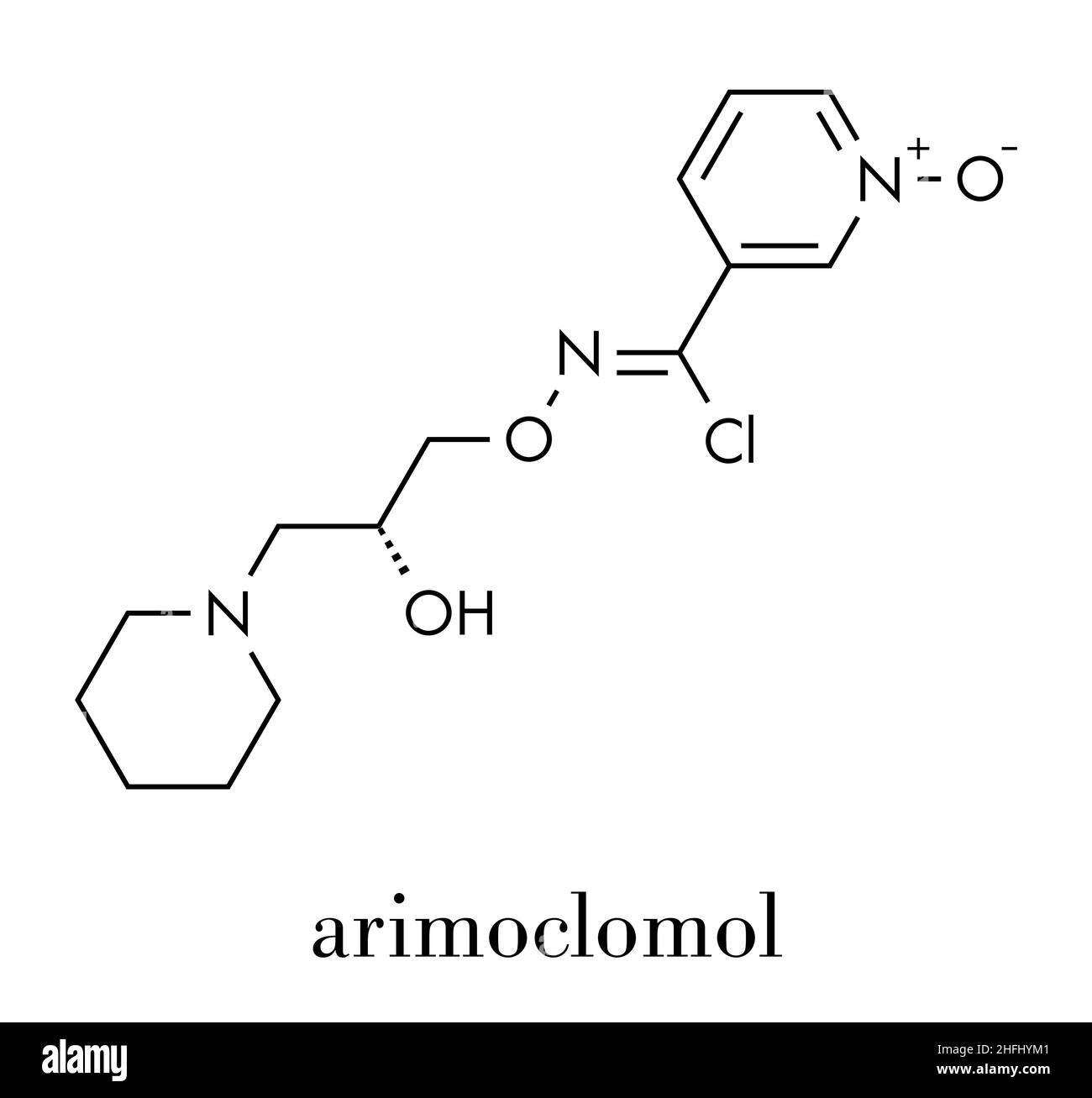 Arimoclomol drug molecule. Skeletal formula Stock Vector Image & Art ...