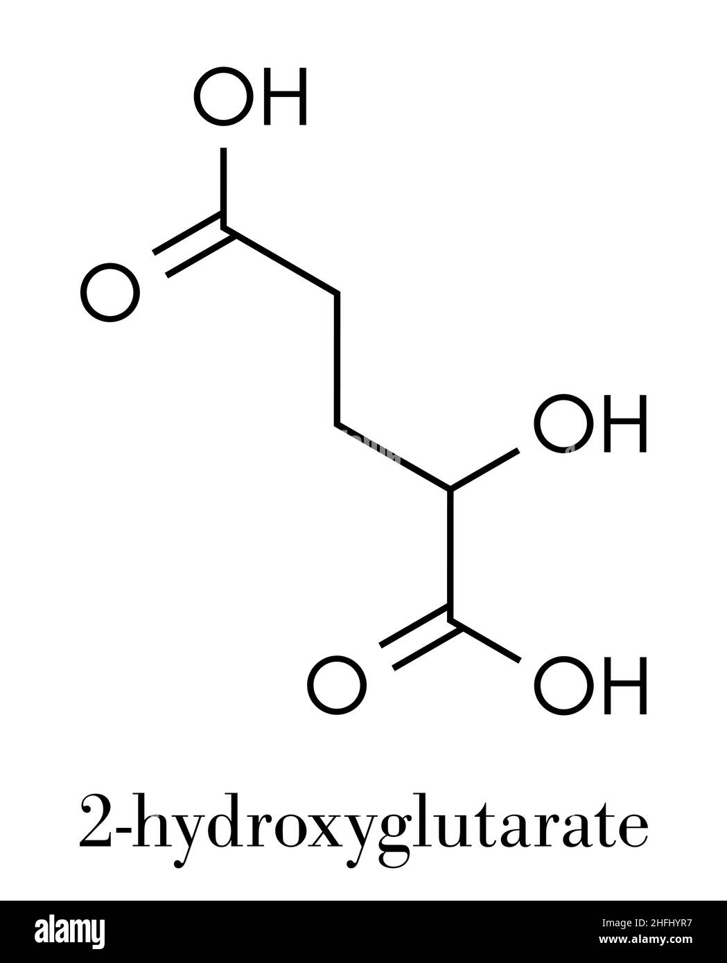2-hydroxyglutarate molecule. Skeletal formula Stock Vector Image & Art ...