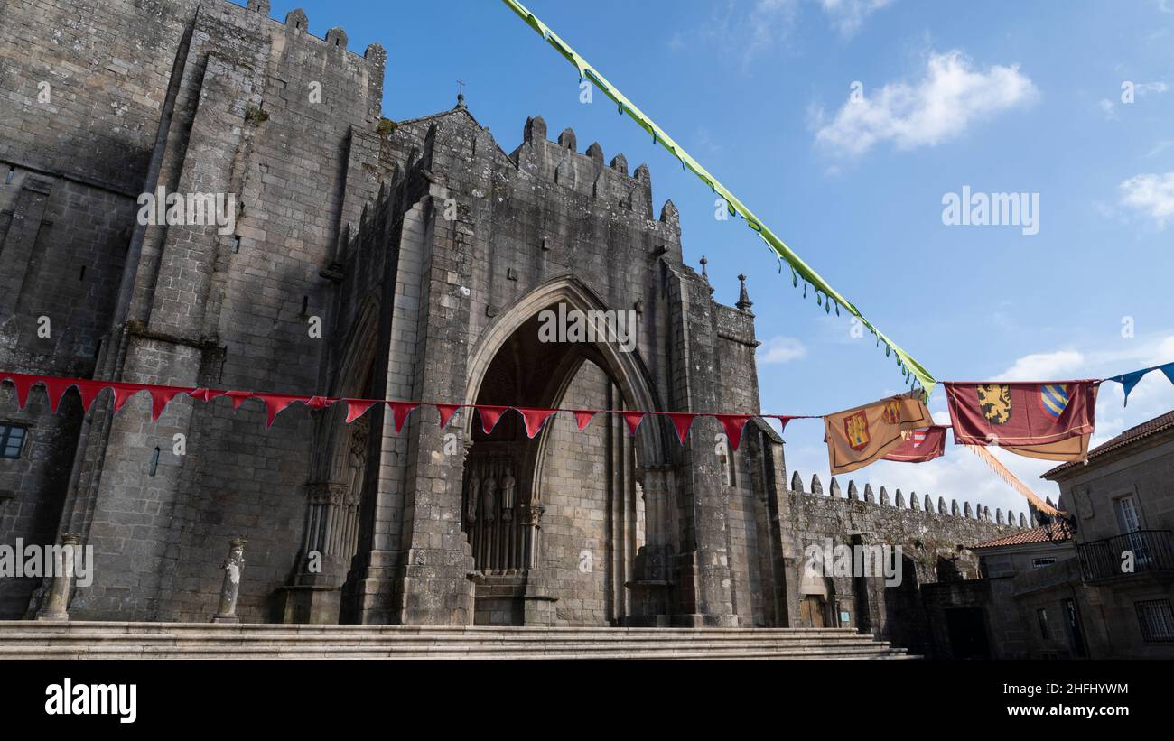 Cathedral of Santa María de Tui along the Camino Portuguese in Tui ...