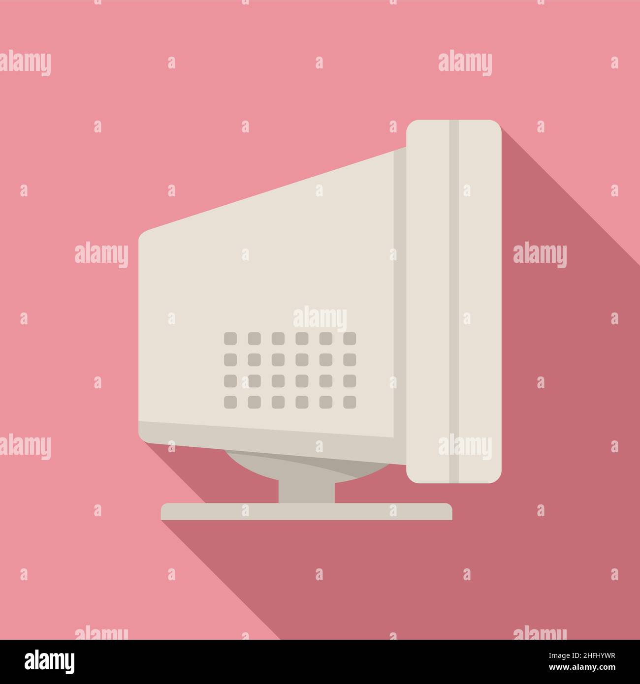 Old monitor icon flat vector. Computer display. Frame technology Stock Vector Image & Art - Alamy