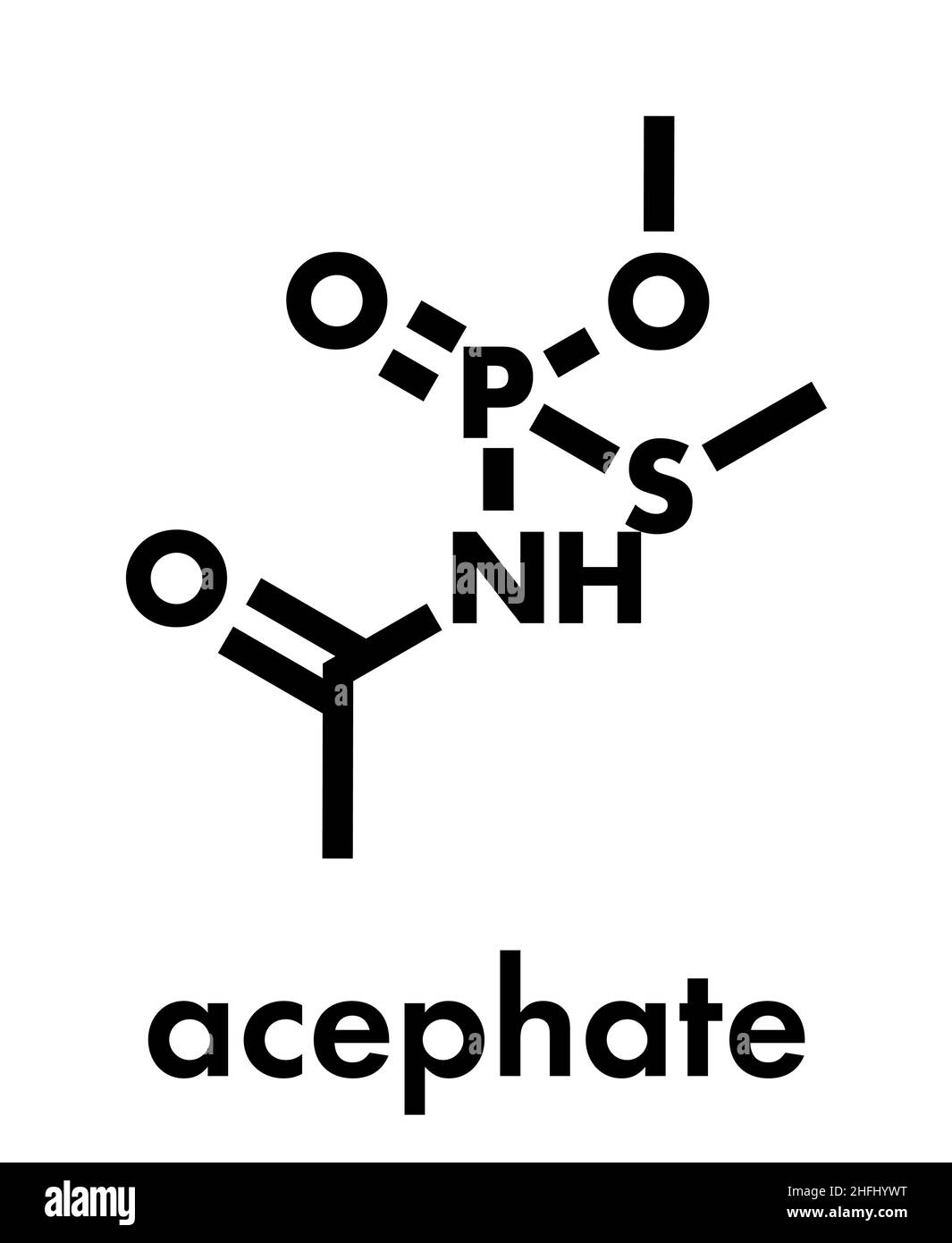 Acephate insecticide molecule. Skeletal formula Stock Vector Image ...