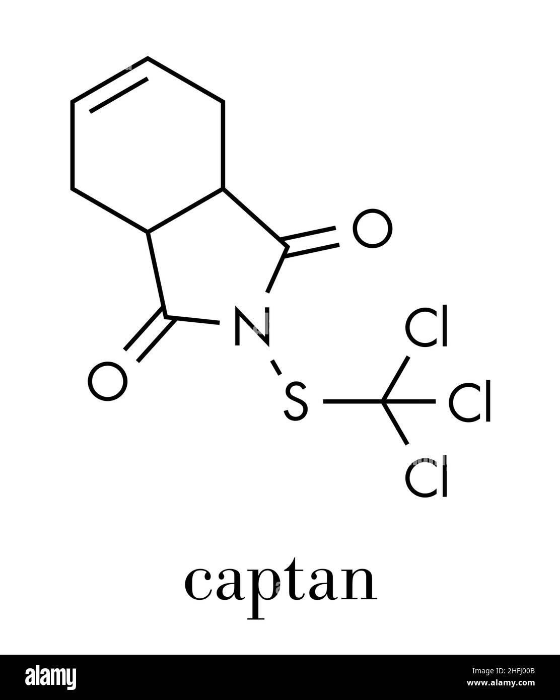 Captan Fungicide Molecule Skeletal Formula Stock Vector Image And Art Alamy