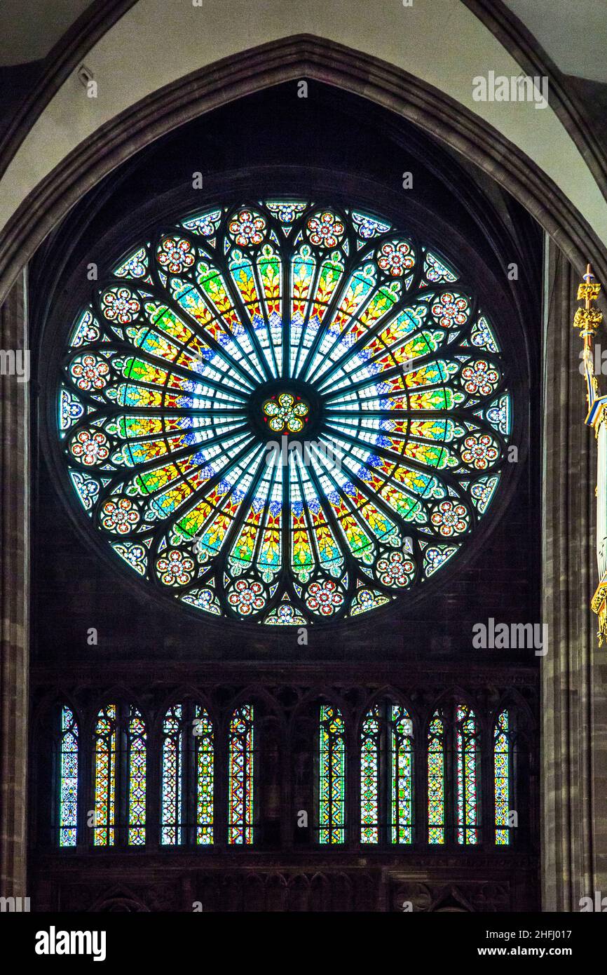 Church window in Strasbourg Cathedral Stock Photo - Alamy