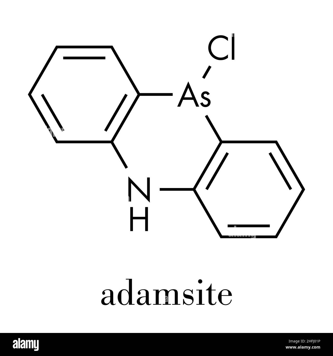 Adamsite or DM riot control agent. Skeletal formula Stock Vector Image ...