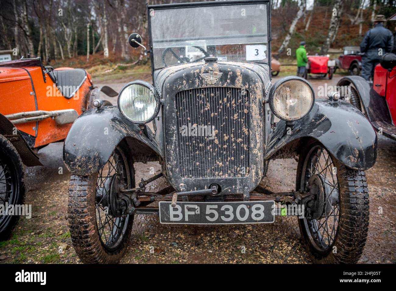 The Pre War Austin 7 car club members taking part in the Dave Wilcox ...