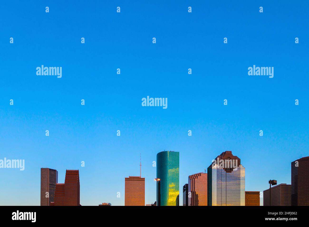 Houston skyline sunset beautiful sky hi-res stock photography and ...