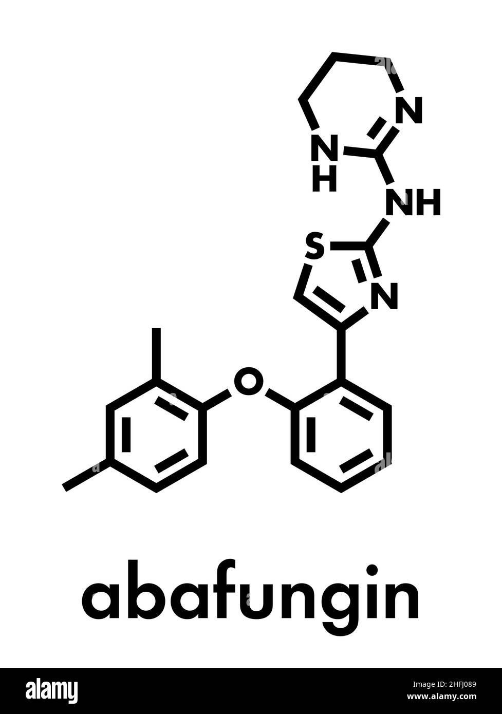 Abafungin antifungal drug molecule. Skeletal formula Stock Vector Image ...